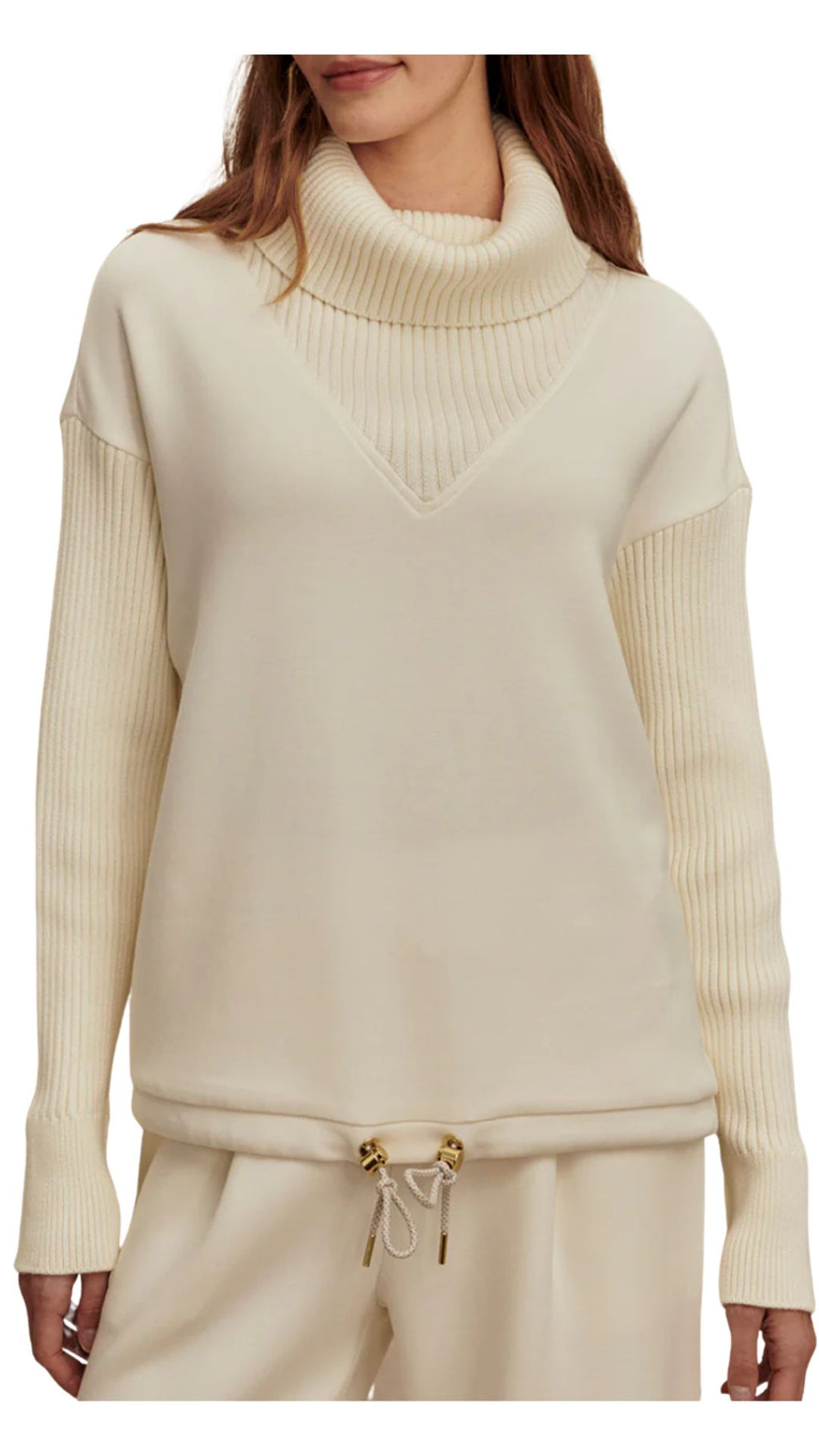 Hannah Cowl Neck Sweat - Egret – Monkee's of Athens